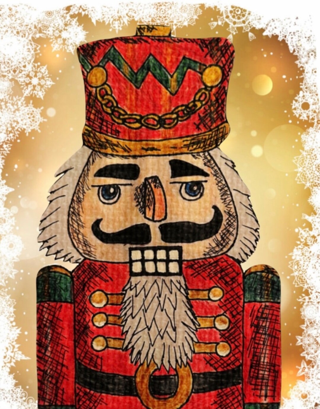 Set of 5 Nutcracker Christmas Card | Holiday Greeting Cards - Etsy