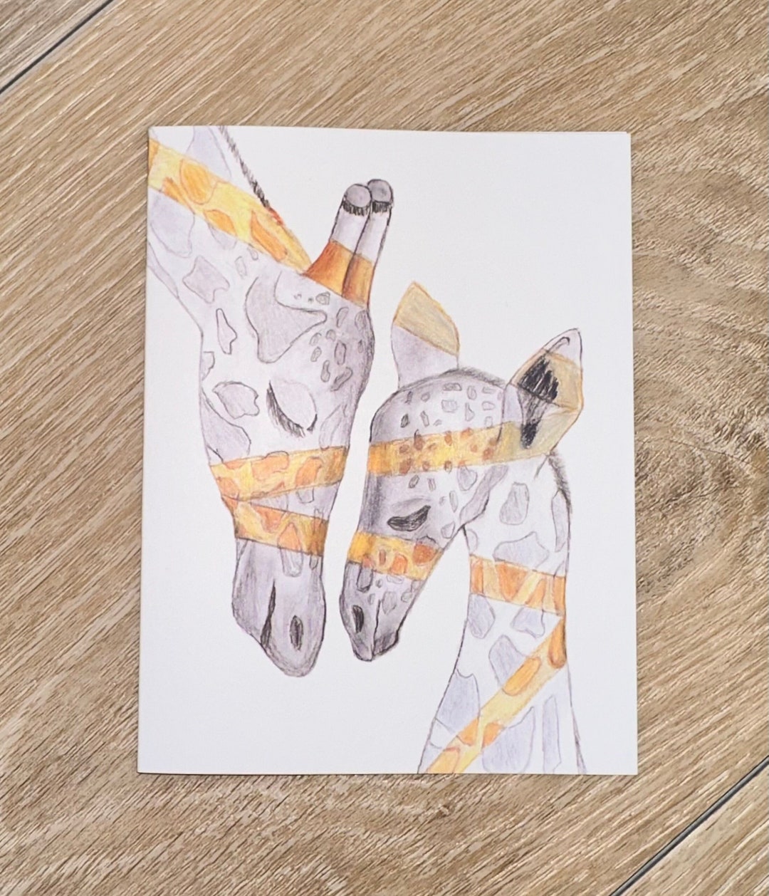 Pack of 5 Giraffe Greeting Cards | Birthday | Baby Shower| Note Card ...
