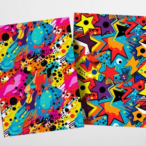 Colorful Pop Art Digital Paper Pack | 20 Pngs (digital Download) - Etsy