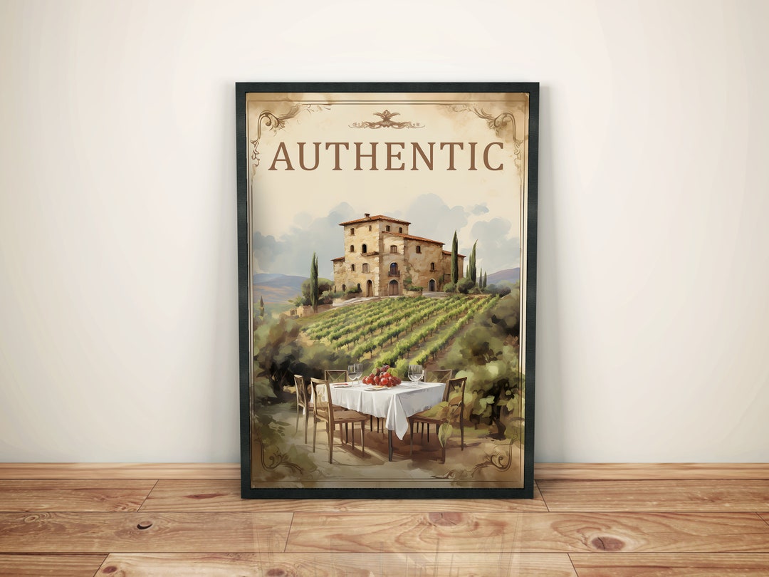 Vintage Countryside Landscape Poster | Printable Poster | Old House ...