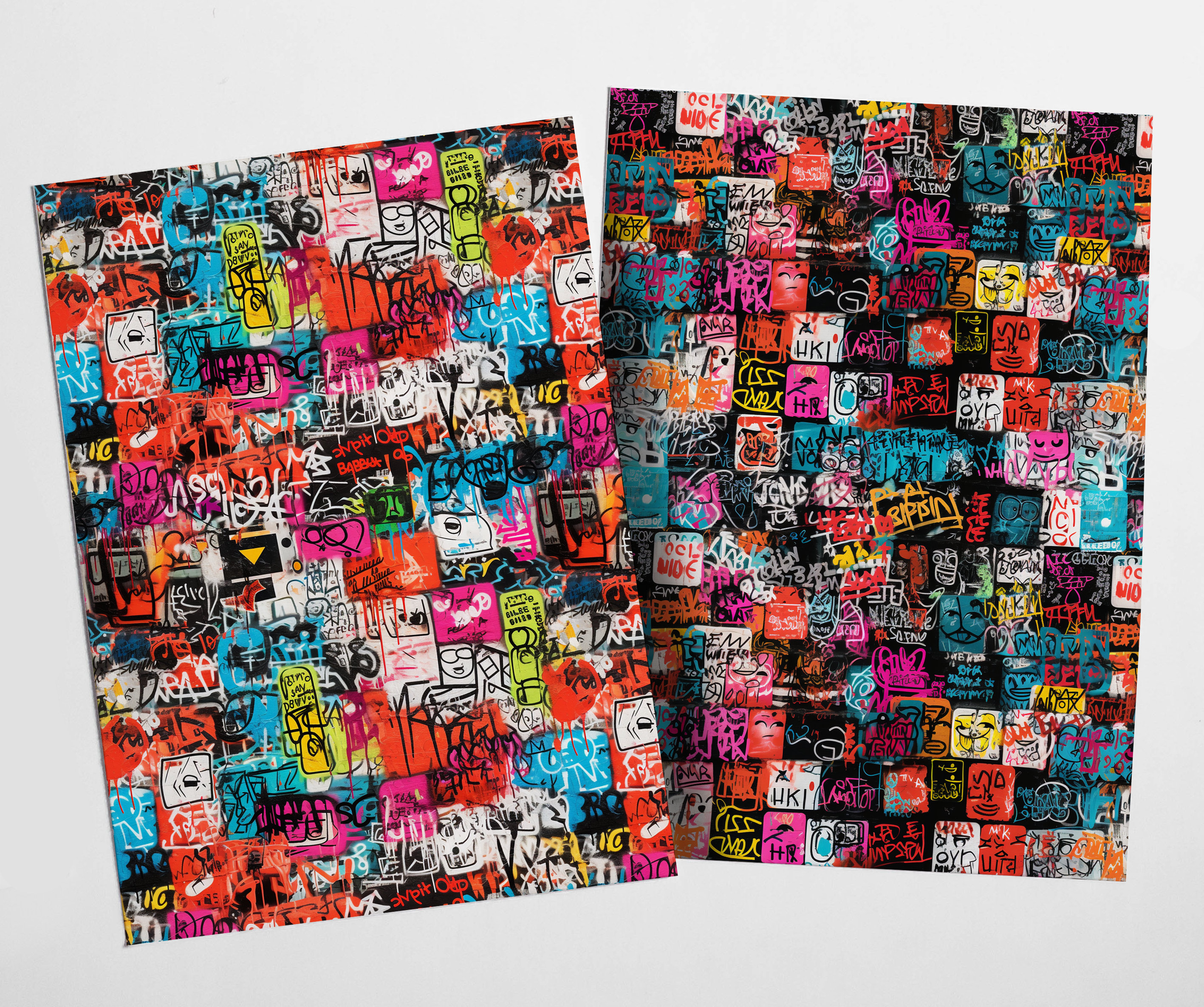 20 Dirty Graffiti Tags and Throwups Digital Paper Pack | Street ...