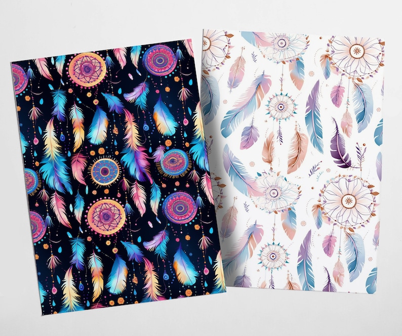 Bohemian Style Digital Paper Pack | 20 Colorful Bohemian Papers ...