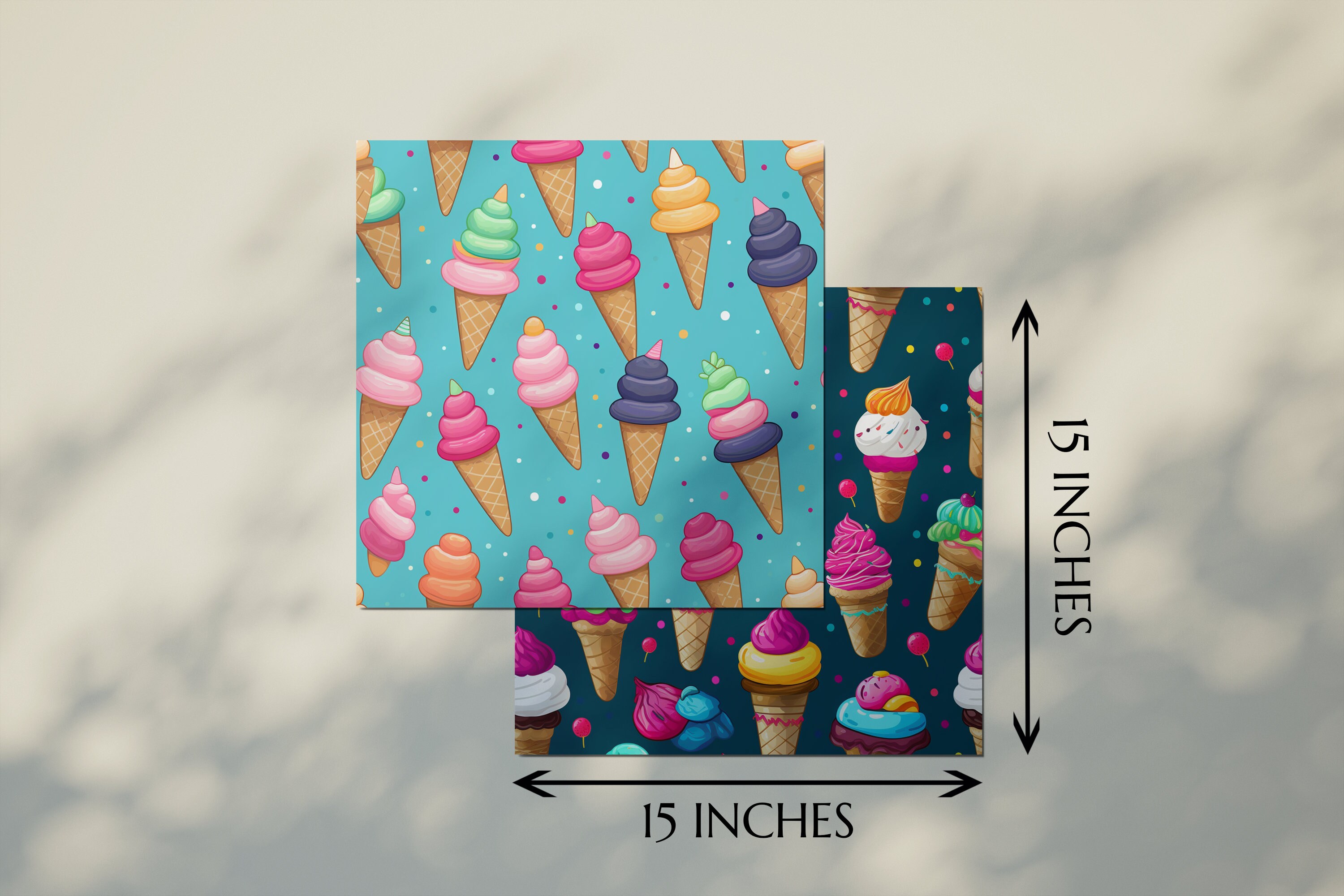 Cute Ice Cream Seamless Patterns | 20 Colorful Ice Cream Seamless ...