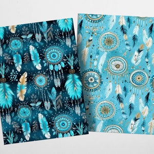 Bohemian Style Digital Paper Pack 20 Colorful Bohemian - Etsy