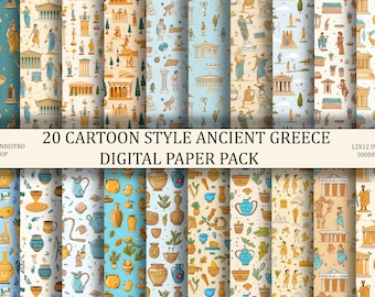 Greece Island MYKONOS Travel SEAMLESS PATTERN Digital Download - Etsy