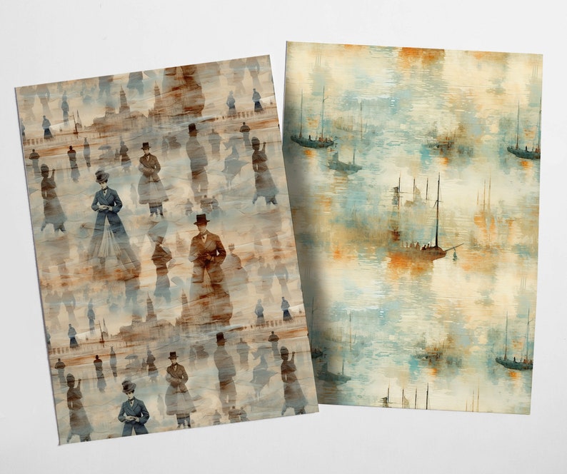 Vintage Impressionism Art Digital Paper Pack | 20 Old Impressionism Art ...