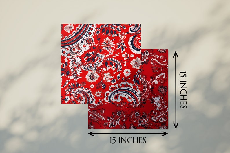 Red Bandanas Seamless Patterns | 20 Paisley Pattern Seamless Textures ...