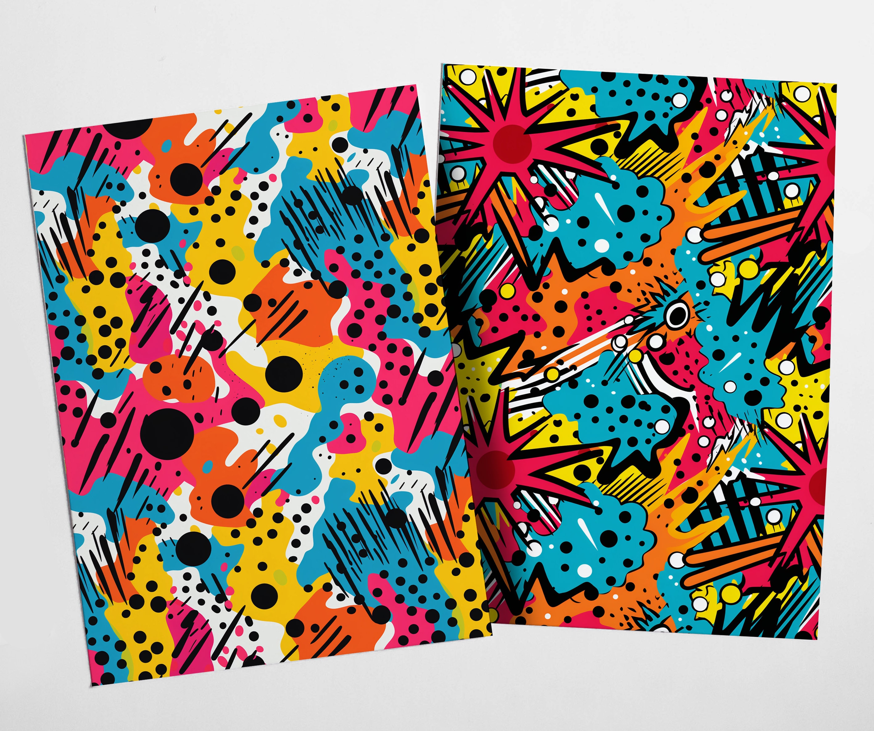 Colorful Pop Art Digital Paper Pack | 20 Colorful Pop Art Papers ...