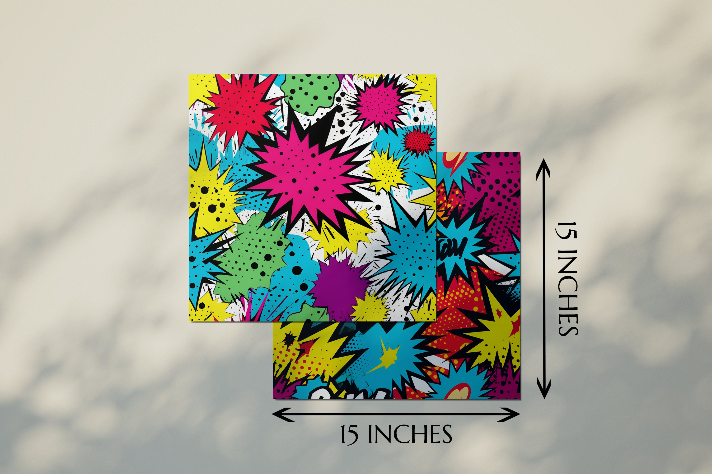 Colorful Pop Art Digital Paper Pack | 20 Colorful Pop Art Papers ...