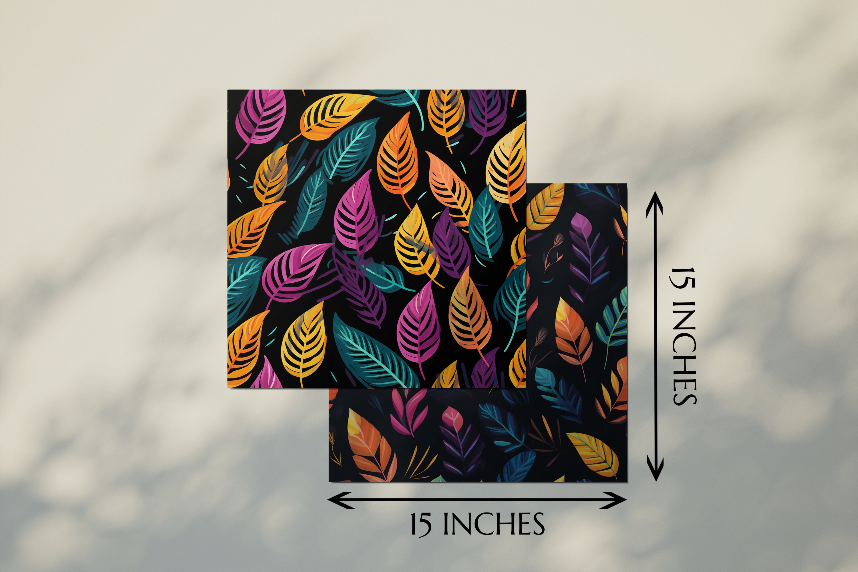 Colorful Leaves Seamless Patterns | 20 Cool Leave Seamless Textures ...