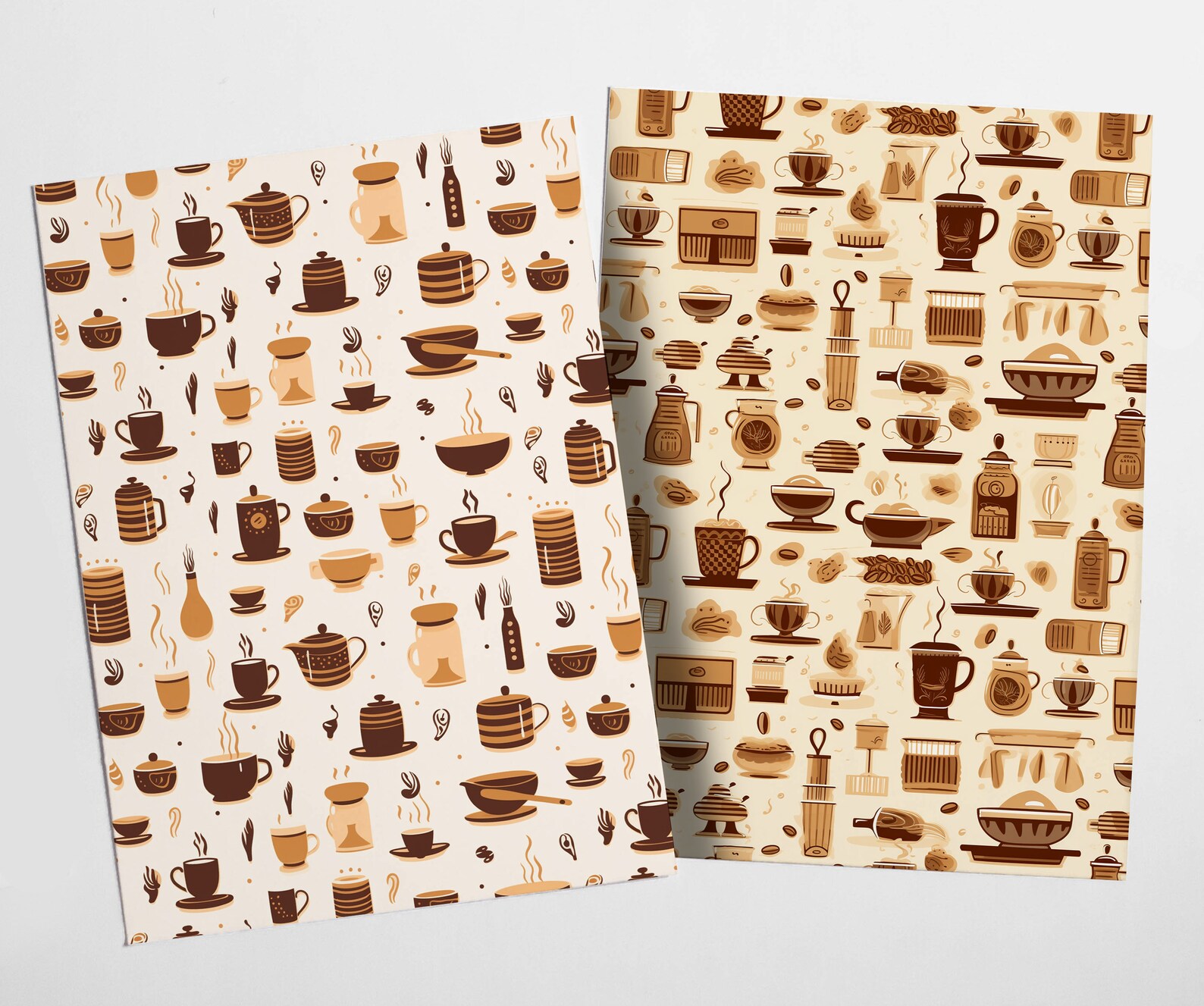 Vintage Coffee Shop Paper Pack | 20 Printable Pngs (digital Download ...