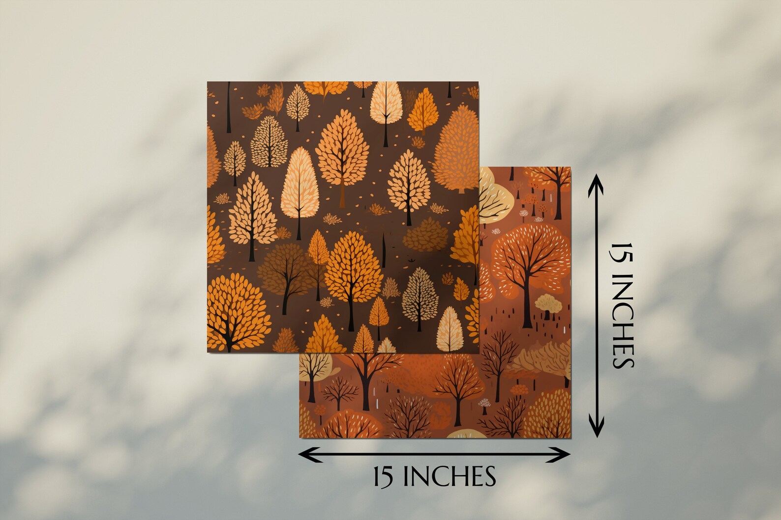 Autumn Forest Seamless Patterns | 20 Orange Trees Seamless Textures ...