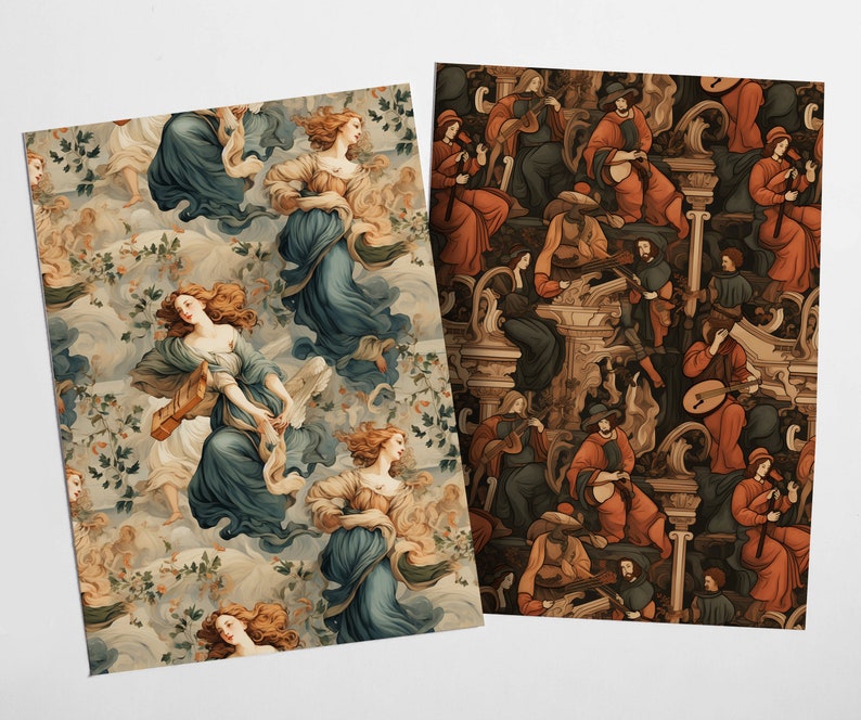 20 Renaissance Art Digital Paper Pack | Historical Art Papers | Vintage ...