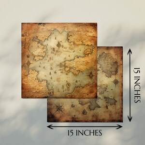 Vintage Pirate Maps Digital Paper Pack 10 Pirate Maps Grunge and Dusty ...