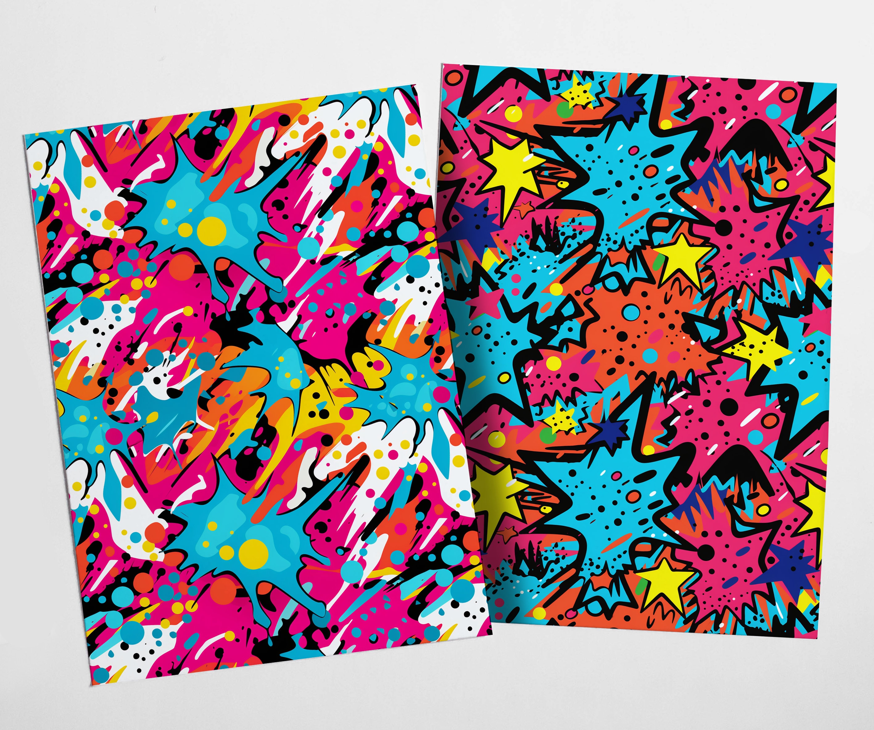 Colorful Pop Art Digital Paper Pack | 20 Colorful Pop Art Papers ...