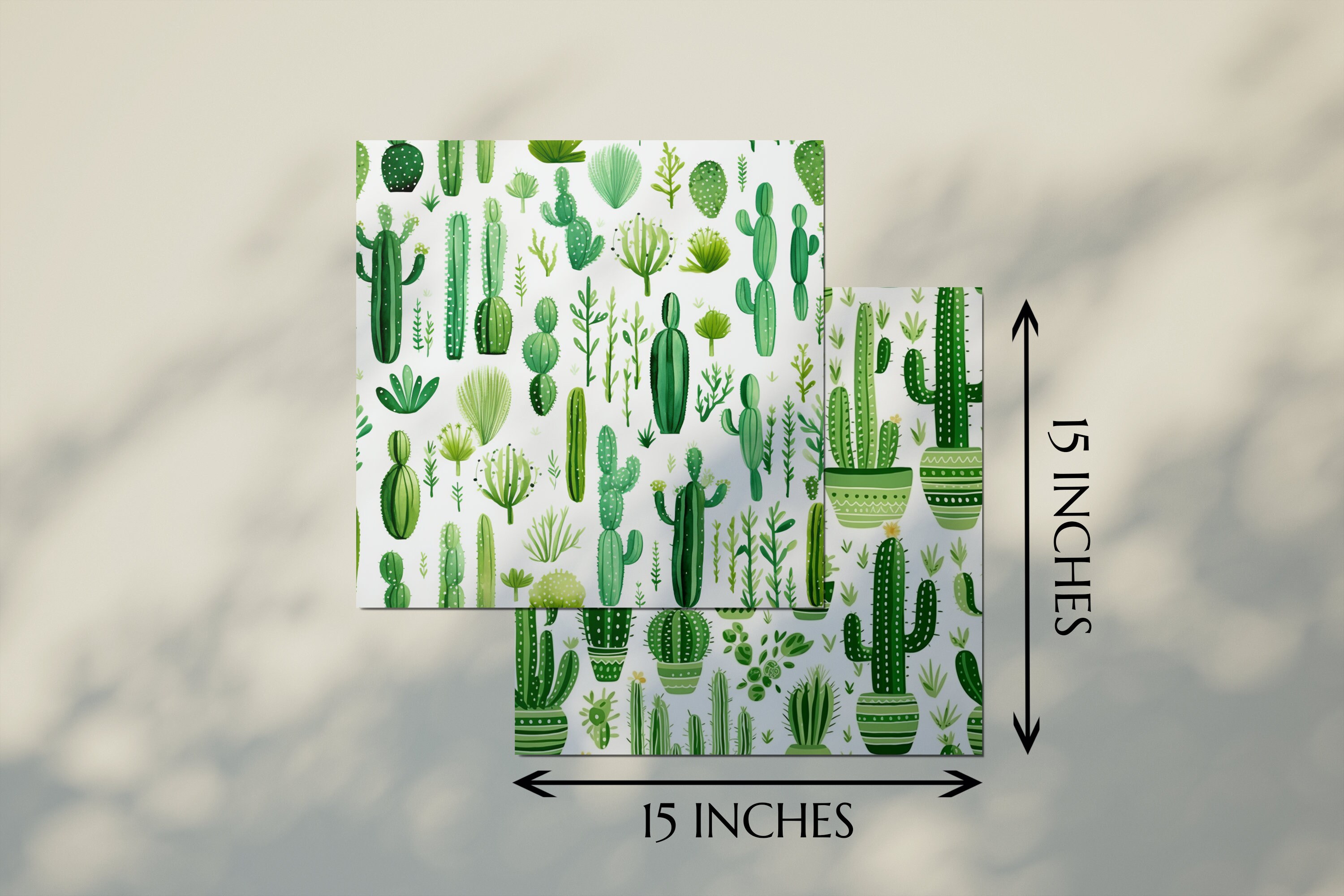 Watercolor Cactus Seamless Patterns | 20 Colorful Cactus Seamless ...