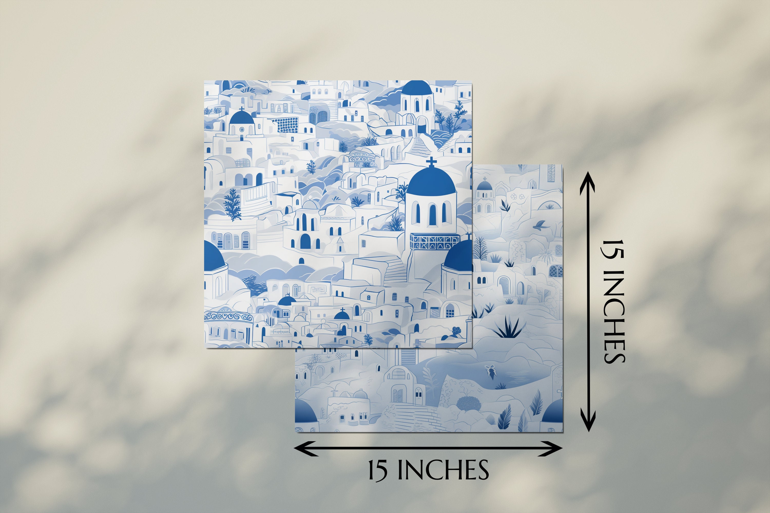 Greek Santorini Seamless Patterns | 20 Santorini Island Seamless ...