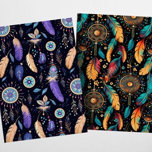 Bohemian Style Digital Paper Pack | 20 Colorful Bohemian Papers ...