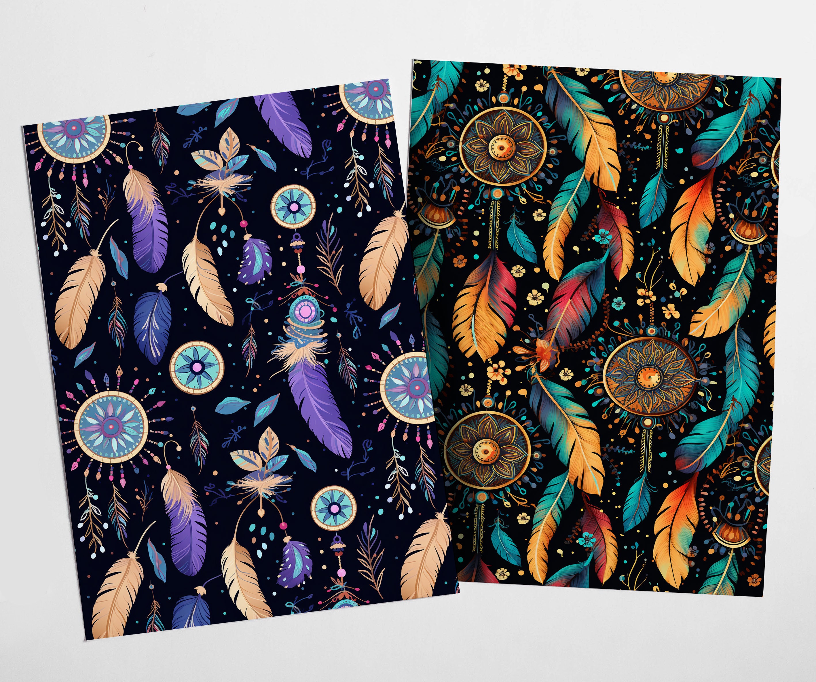 Bohemian Style Digital Paper Pack | 20 Colorful Bohemian Papers ...