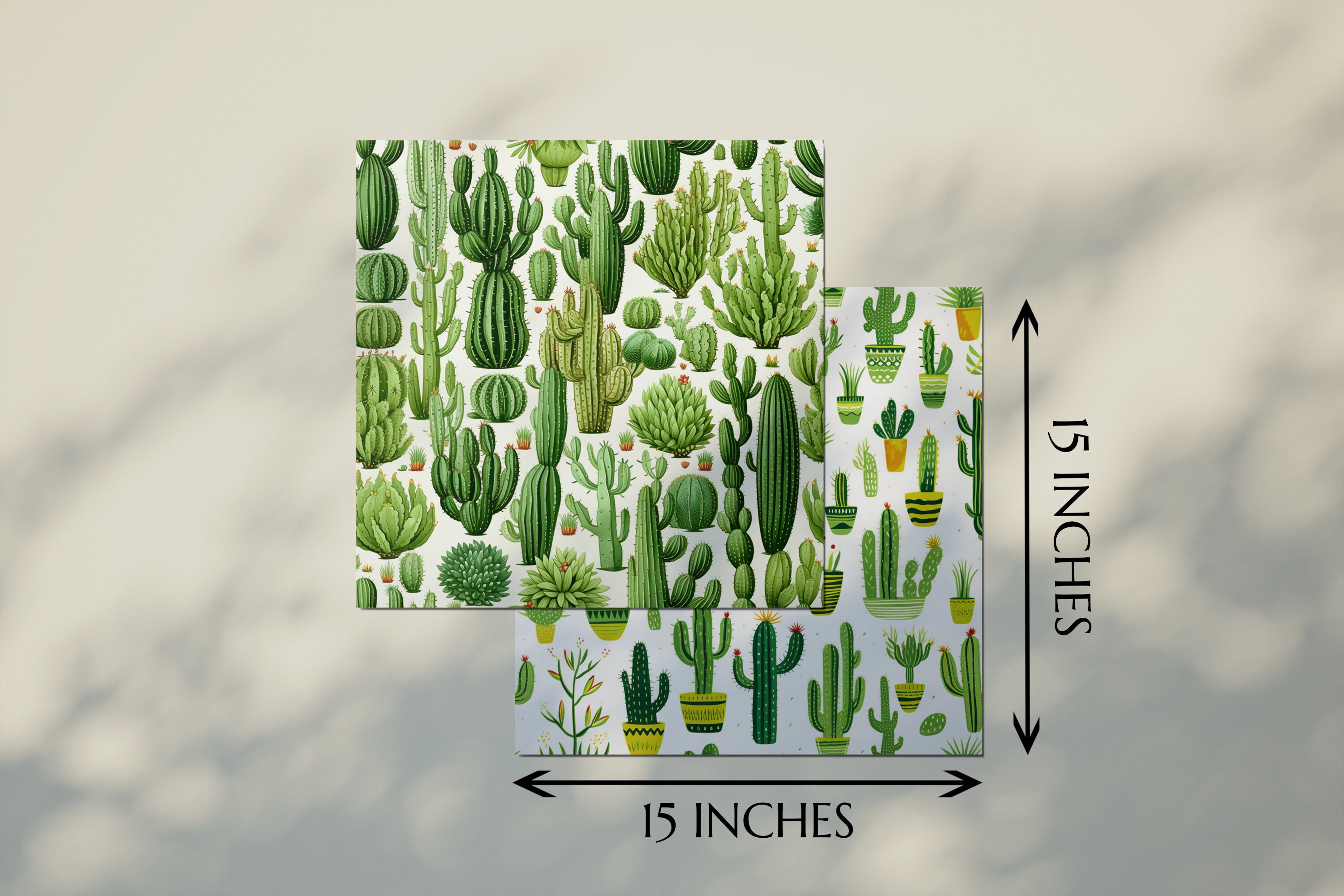 Watercolor Cactus Seamless Patterns | 20 Colorful Cactus Seamless ...