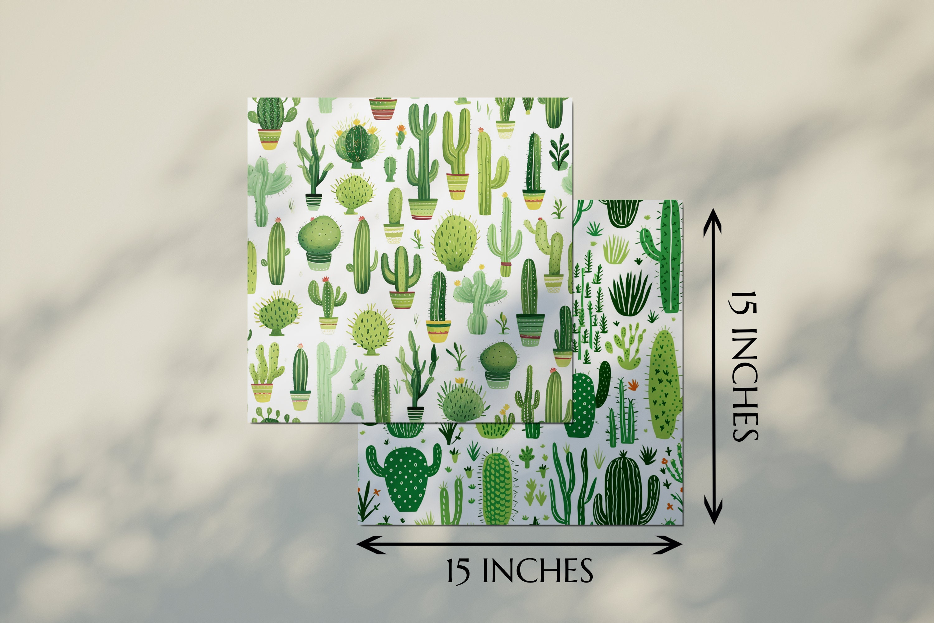 Watercolor Cactus Seamless Patterns | 20 Colorful Cactus Seamless ...