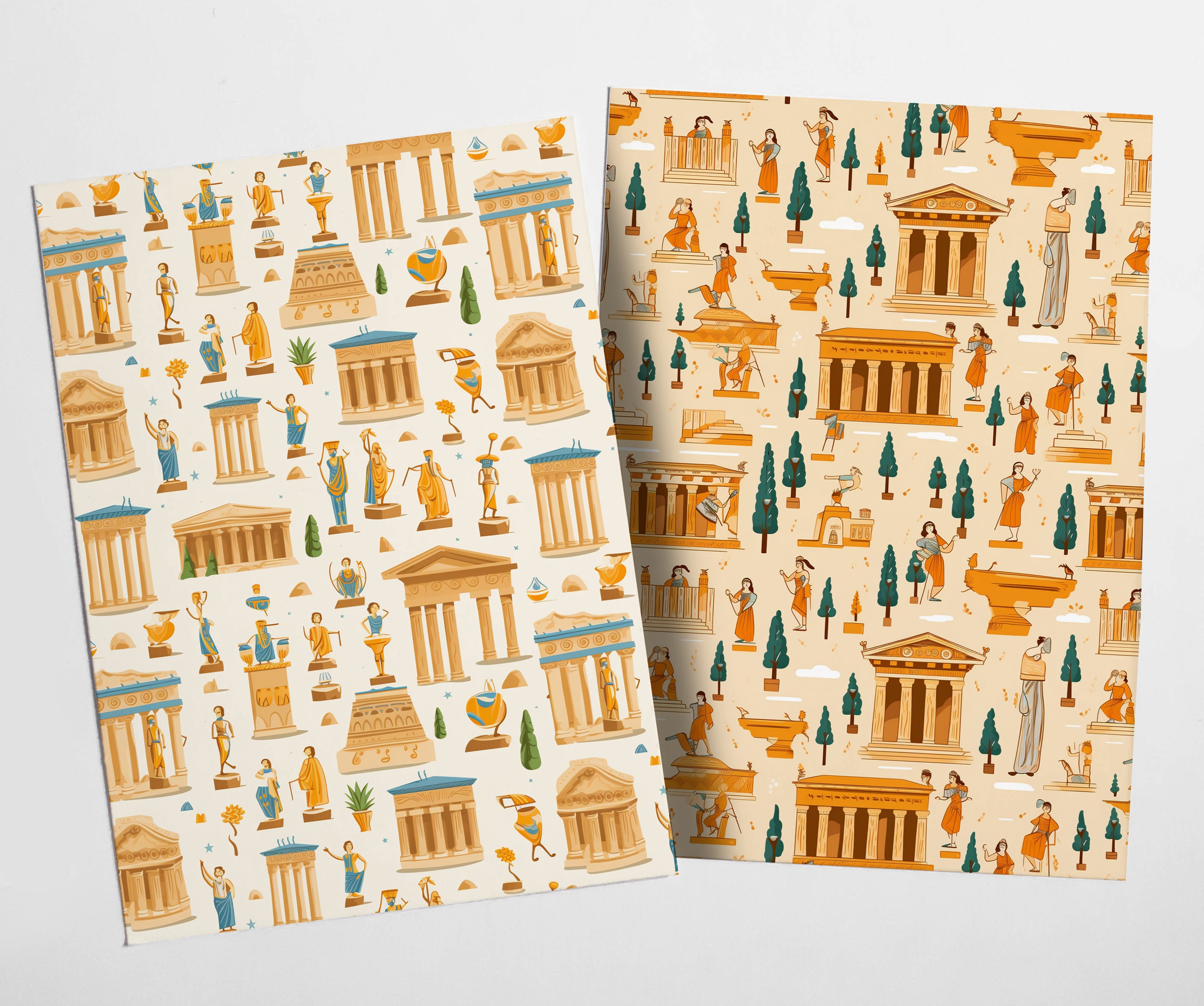 Ancient Greece Digital Paper Pack| 20 Ancient Greece Doodles Papers ...