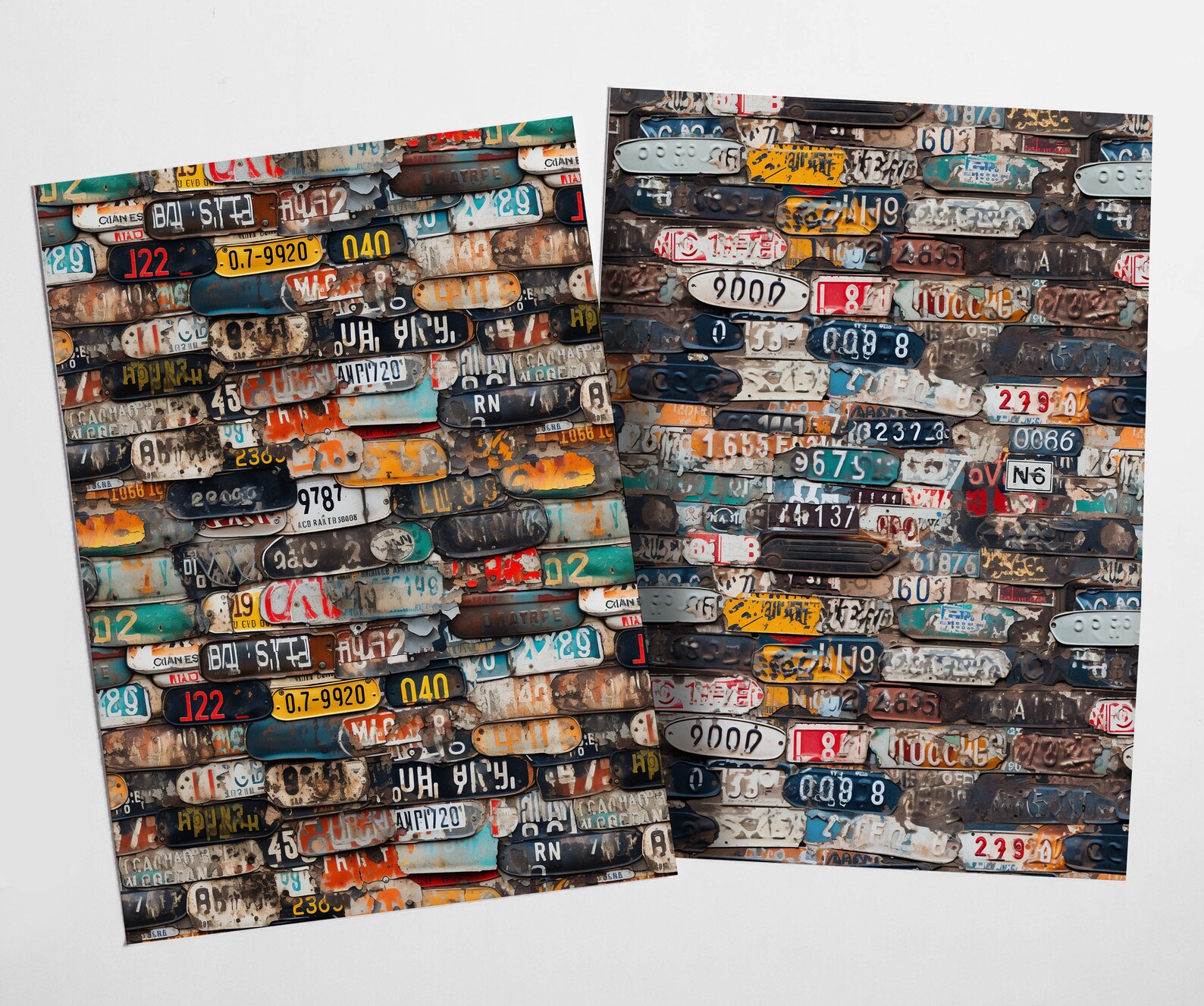 Old Scrached Car Plates Digital Paper Pack | 20 Dusty Car Plates Papers ...