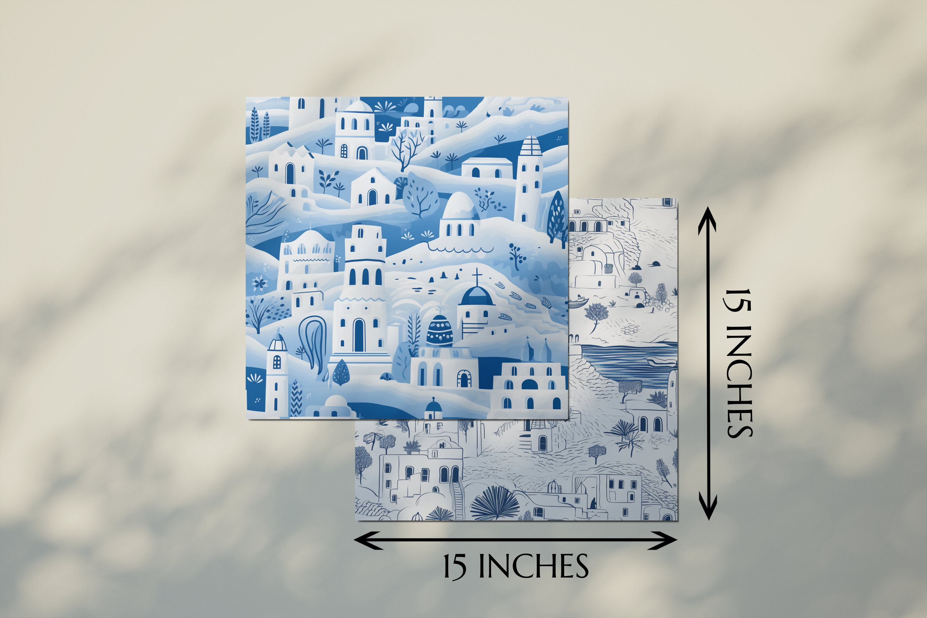 Greek Santorini Seamless Patterns | 20 Santorini Island Seamless ...