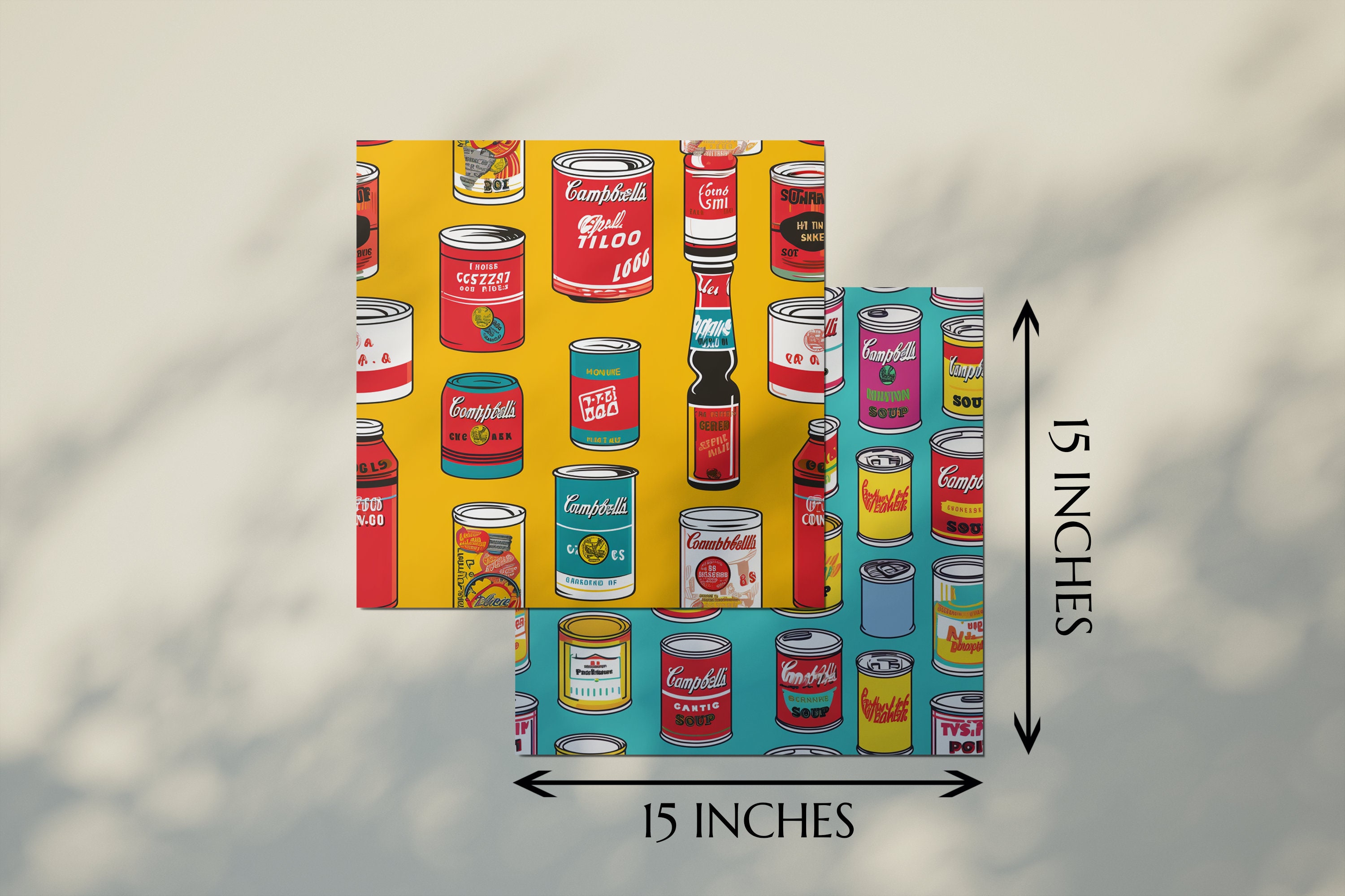 Vintage Pop Art Cans Seamless Patterns | 20 Colorful Cans Seamless ...