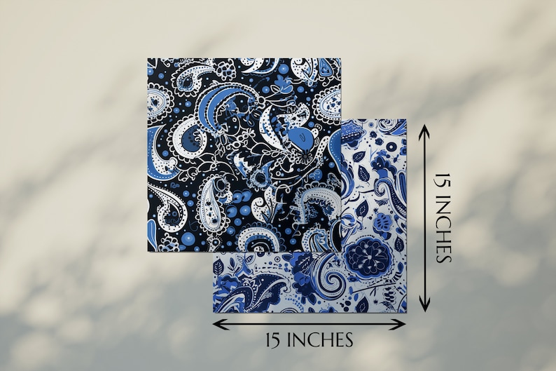 Blue Bandanas Seamless Patterns | 20 Paisley Patterns Seamless Textures ...