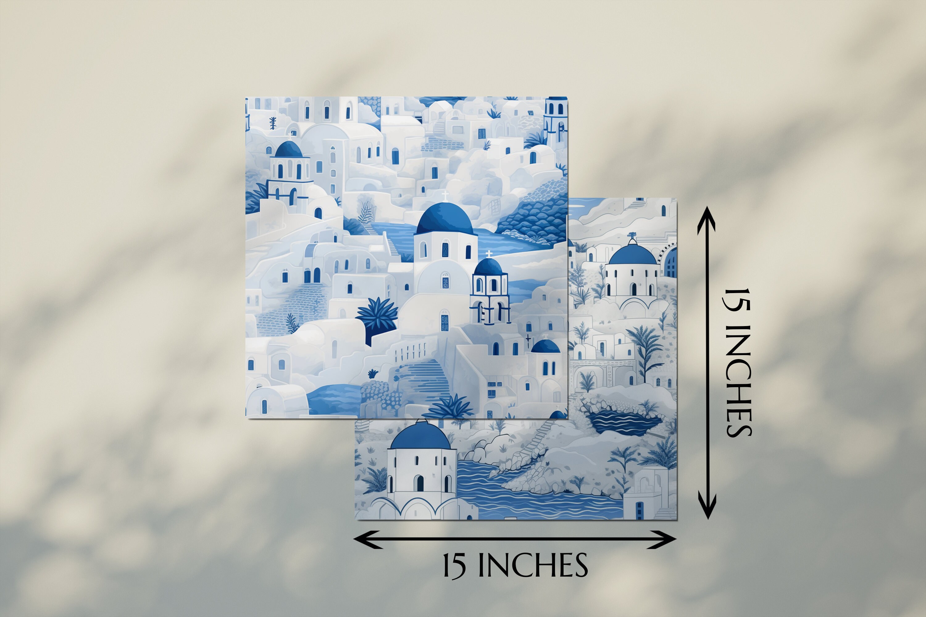 Greek Santorini Seamless Patterns | 20 Santorini Island Seamless ...