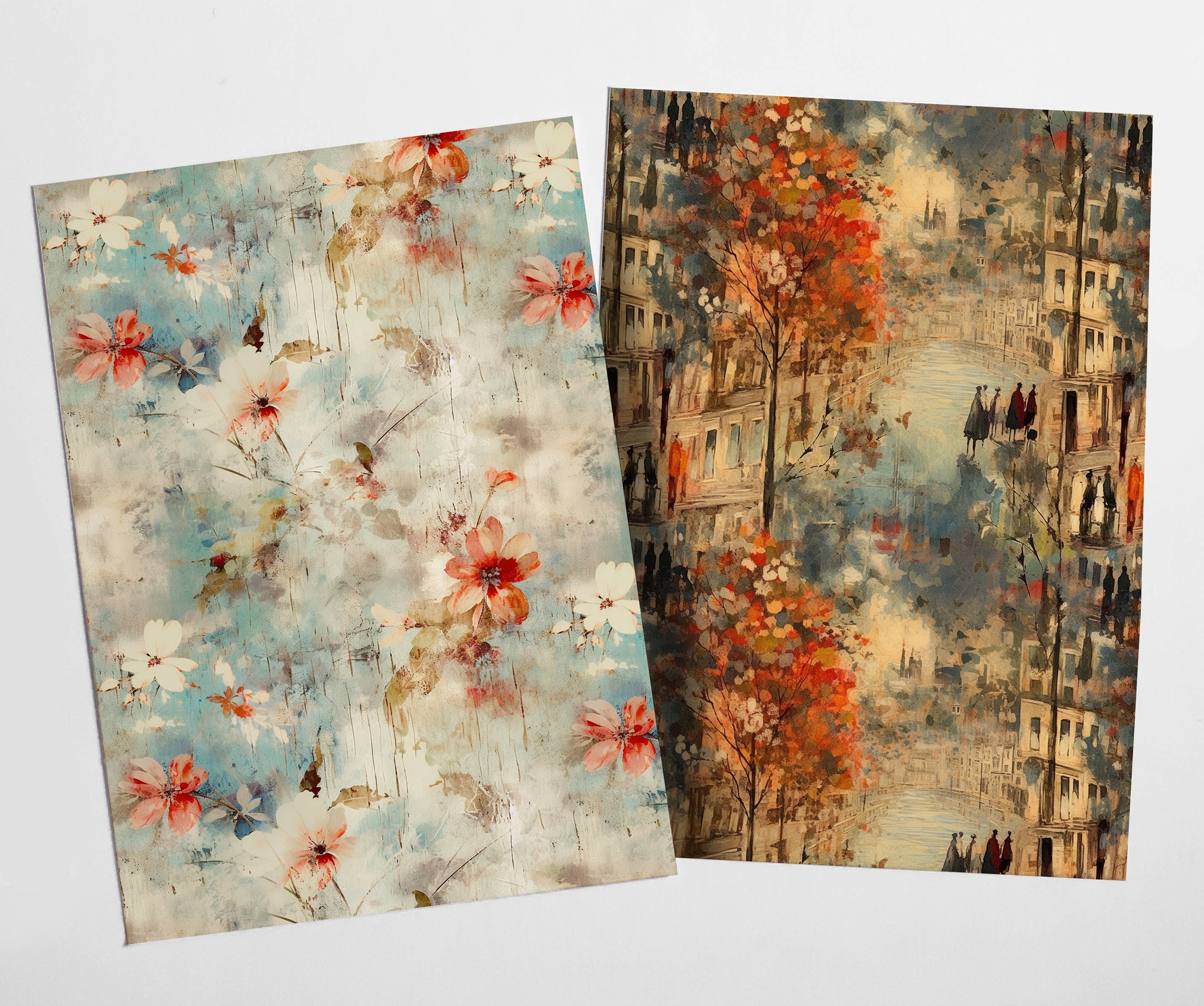 Vintage Impressionism Art Digital Paper Pack 20 Old Impressionism Art ...