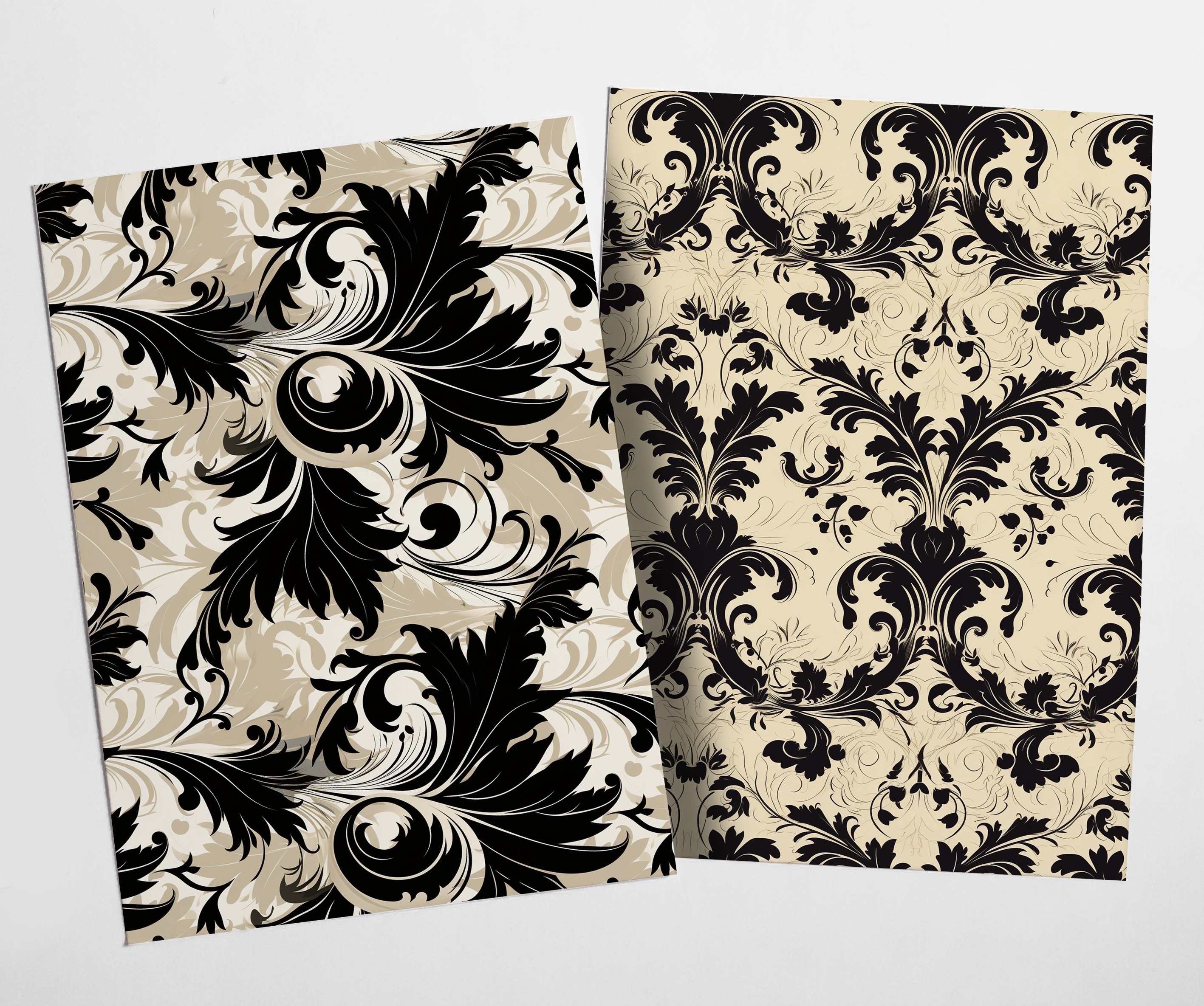 Black and Ivory Digital Paper Pack| 20 Black and Ivory Papers | Digital ...