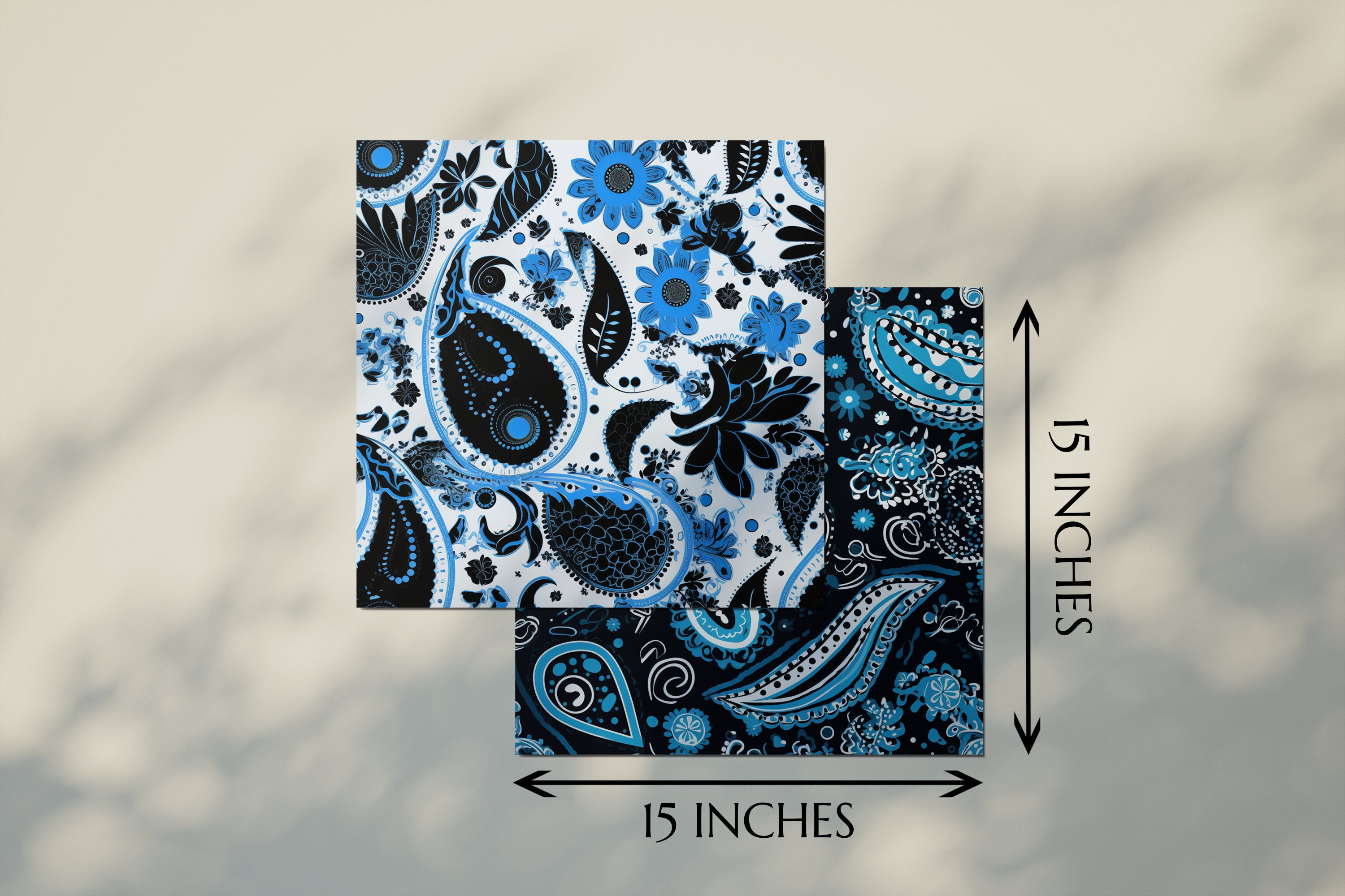 Blue Bandanas Seamless Patterns | 20 Paisley Patterns Seamless Textures ...