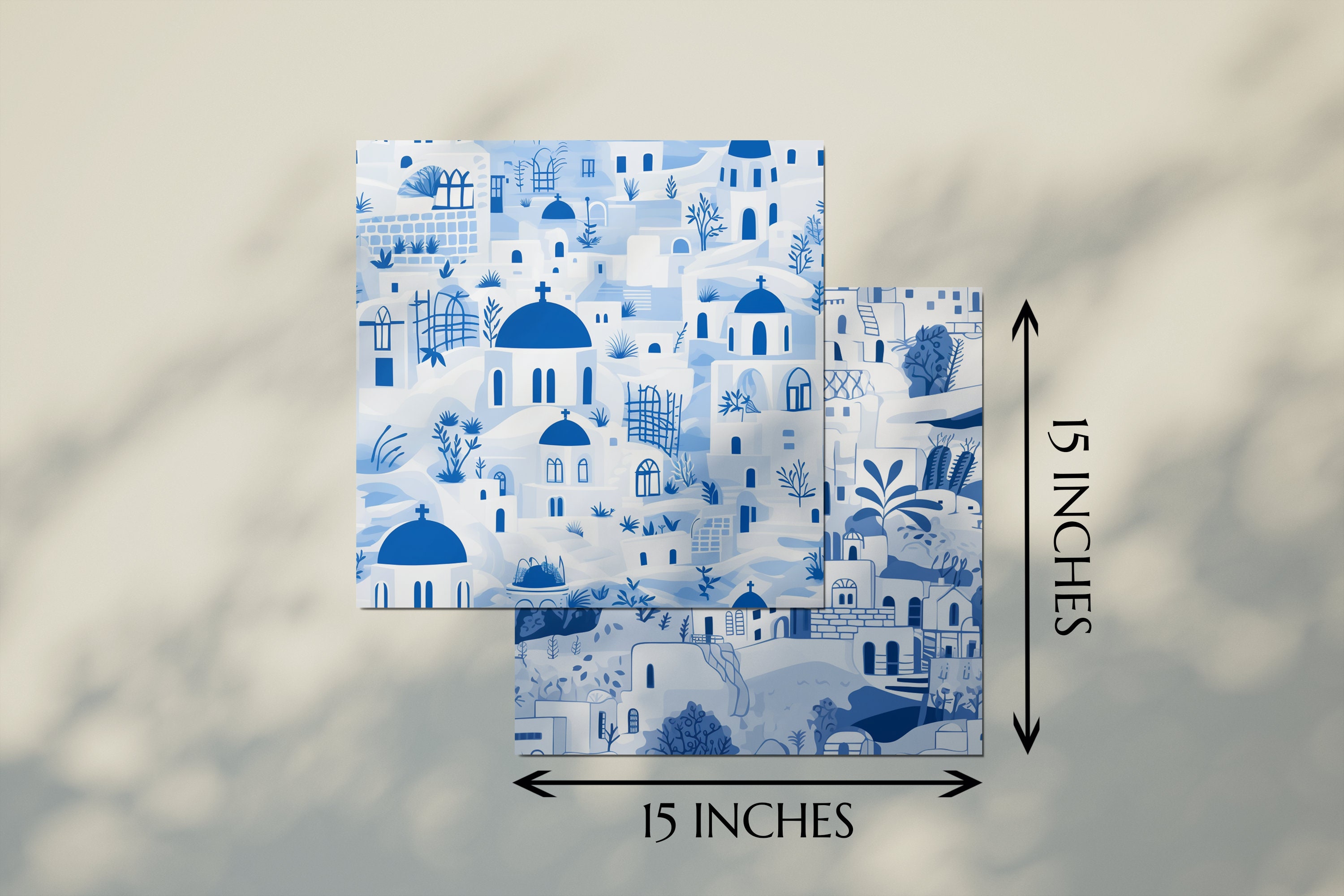 Greek Santorini Seamless Patterns | 20 Santorini Island Seamless ...