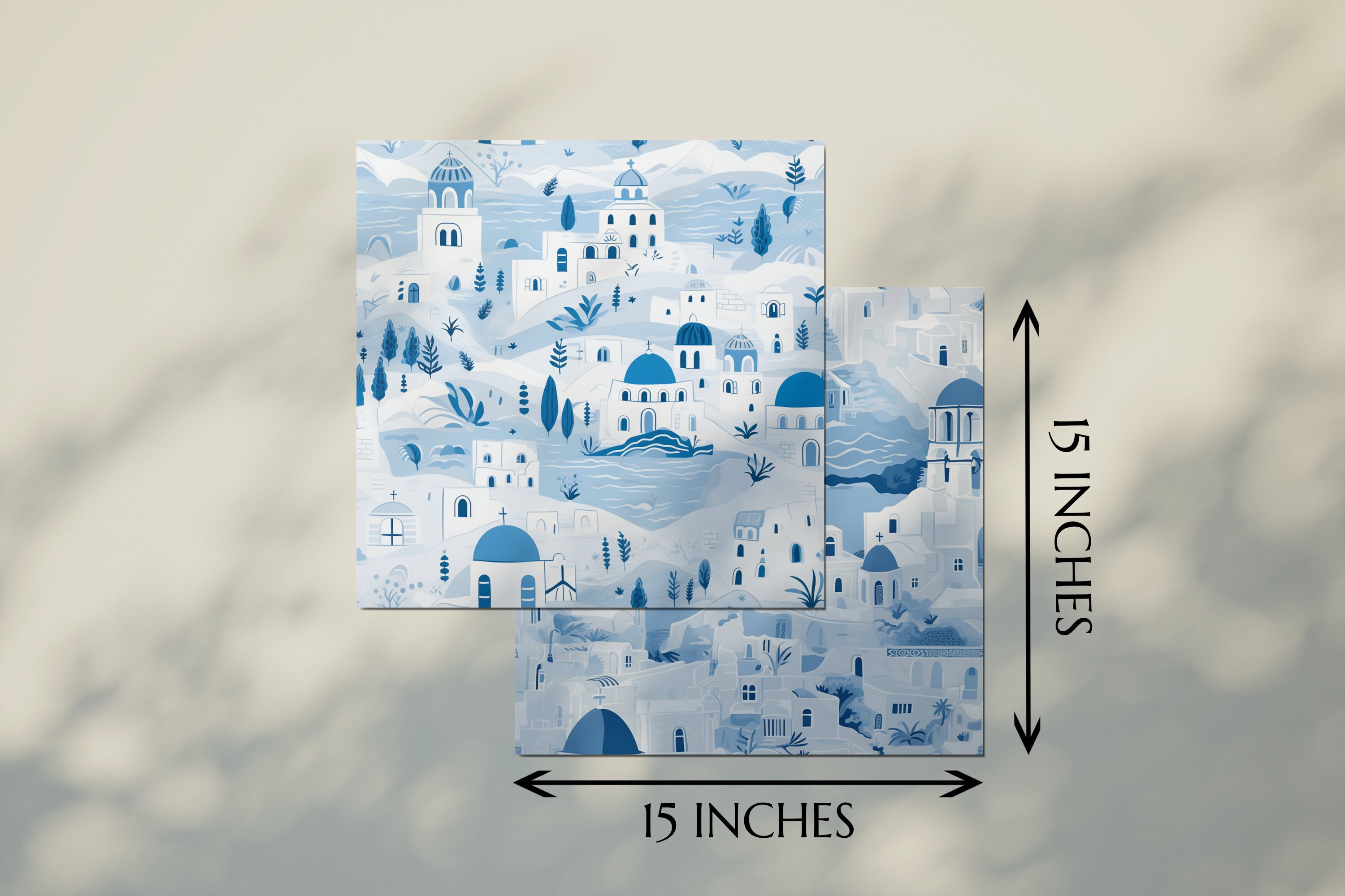Greek Santorini Seamless Patterns | 20 Santorini Island Seamless ...