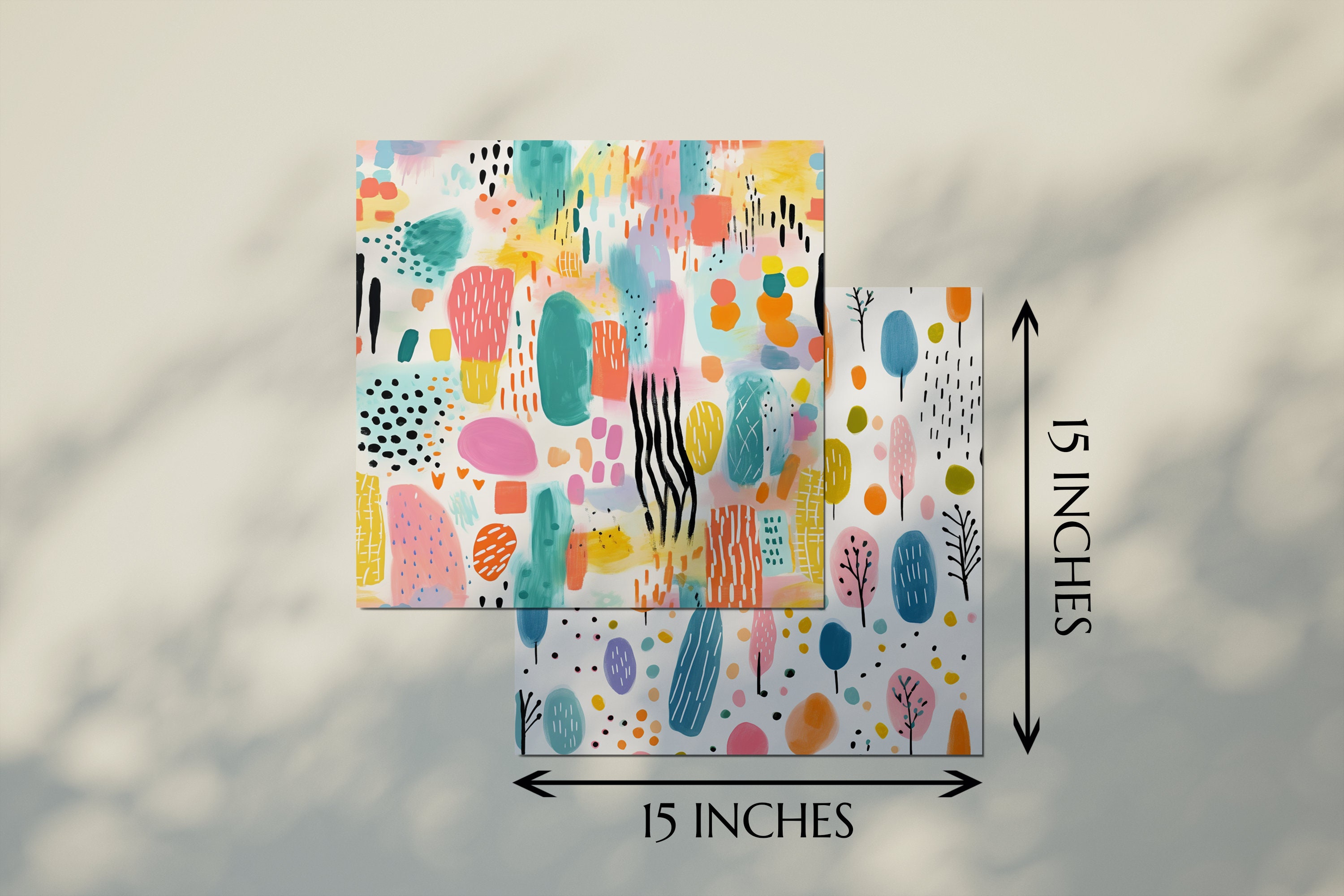 Cartoonish Paster Seamless Patterns | 20 Whimsical Doodles Seamless ...