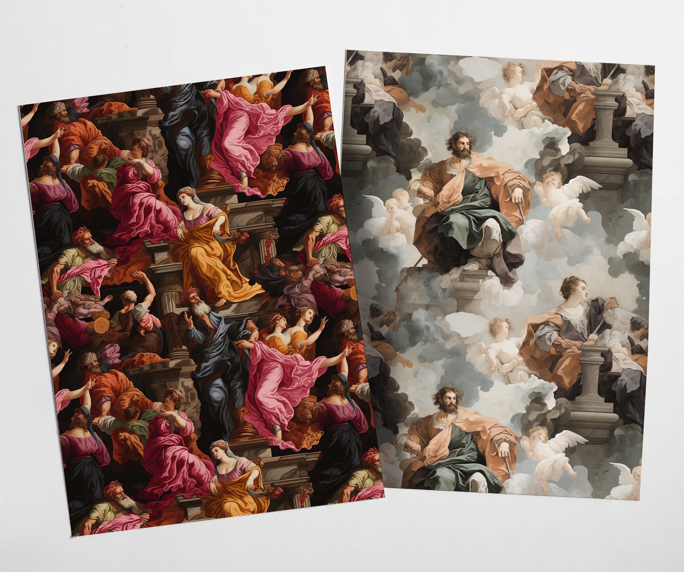 20 Renaissance Art Digital Paper Pack | Historical Art Papers | Vintage ...