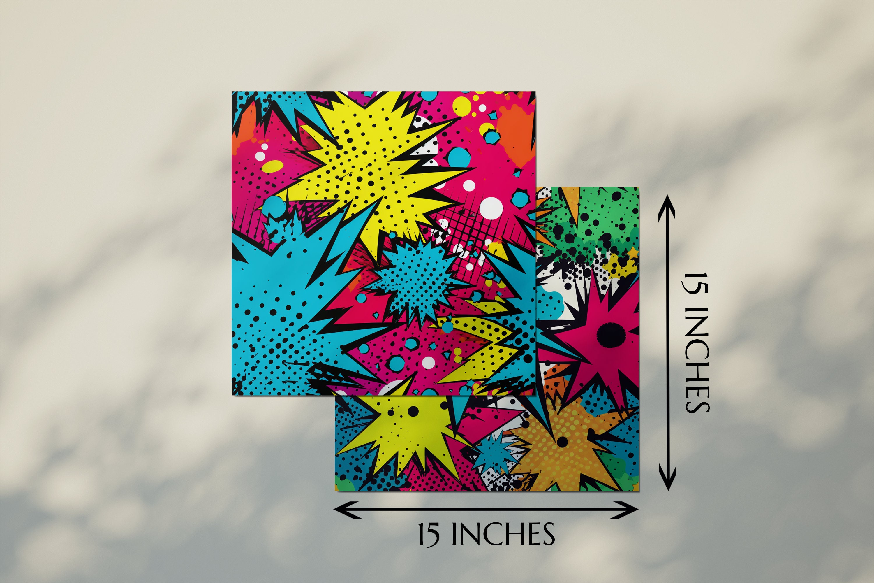 Colorful Pop Art Digital Paper Pack | 20 Colorful Pop Art Papers ...