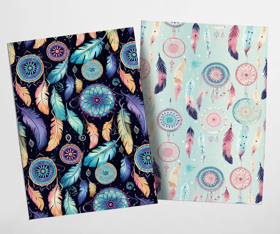 Bohemian Style Digital Paper Pack 20 Colorful Bohemian - Etsy