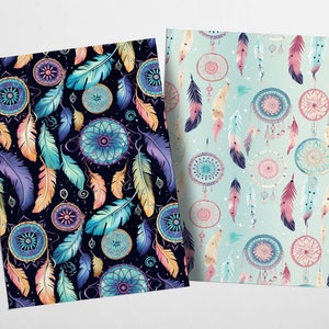 Bohemian Style Digital Paper Pack | 20 Colorful Bohemian Papers ...