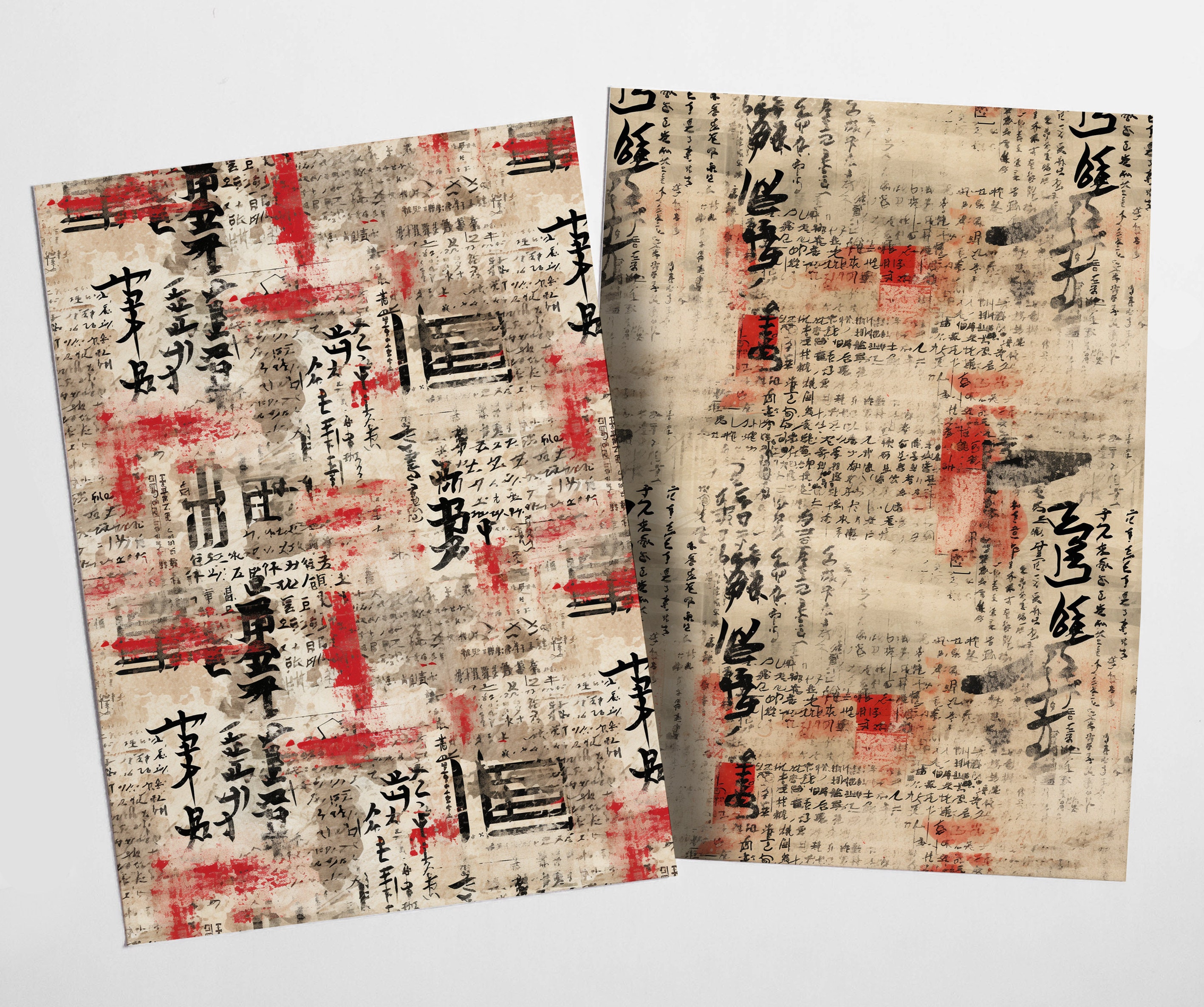 Vintage Japanese Letters Digital Paper Pack | 20 Junk Journal Papers ...