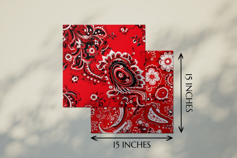 Red Bandanas Seamless Patterns | 20 Paisley Pattern Seamless Textures ...