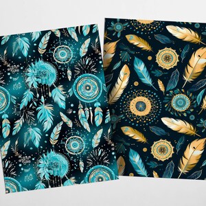 Bohemian Style Digital Paper Pack | 20 Colorful Bohemian Papers ...