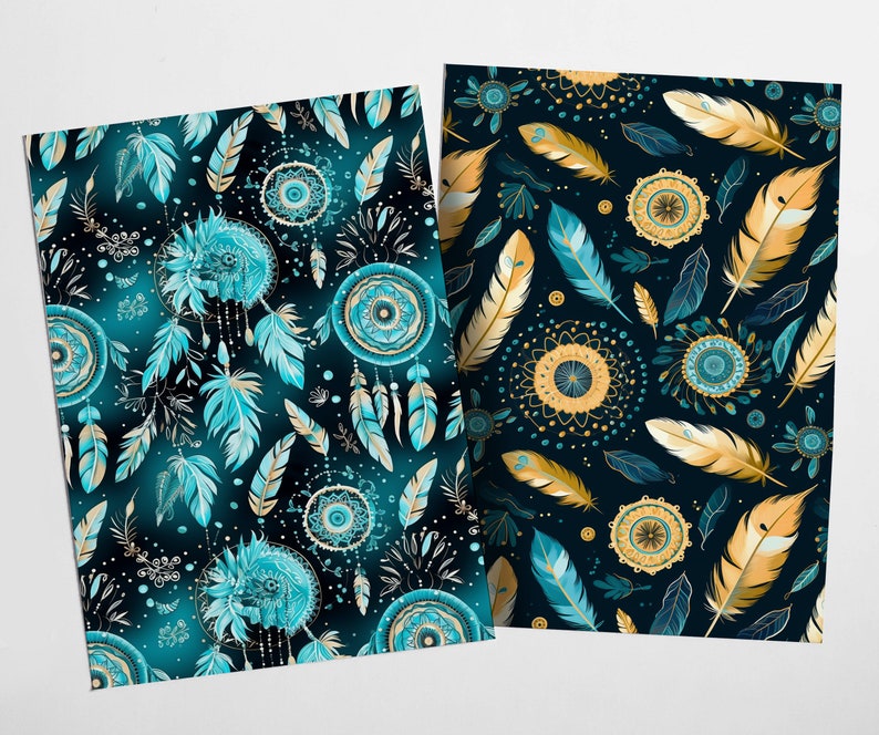 Bohemian Style Digital Paper Pack 20 Colorful Bohemian - Etsy