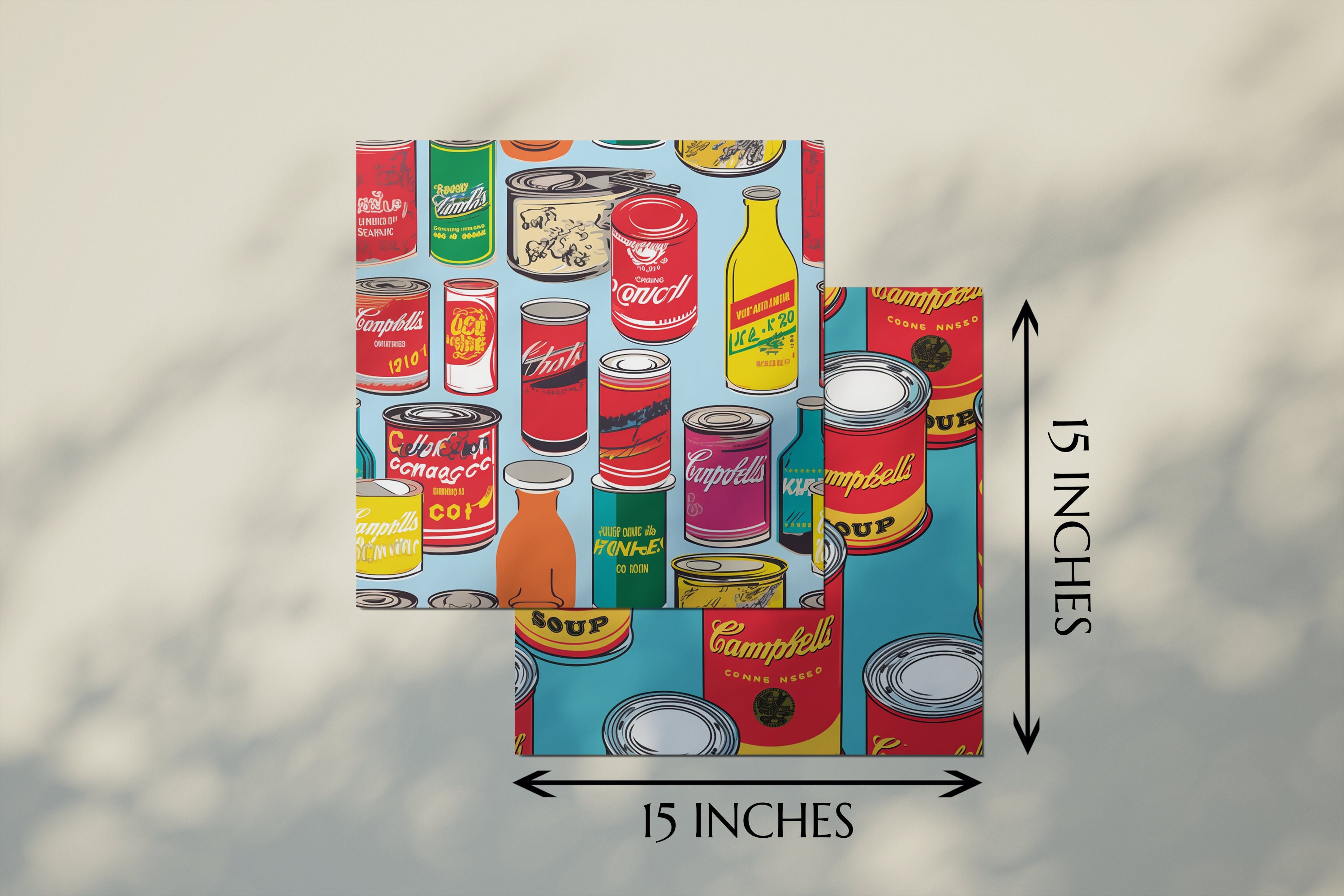 Vintage Pop Art Cans Seamless Patterns | 20 Colorful Cans Seamless ...