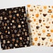 Vintage Coffee Shop Paper Pack | 20 Printable Pngs (digital Download ...