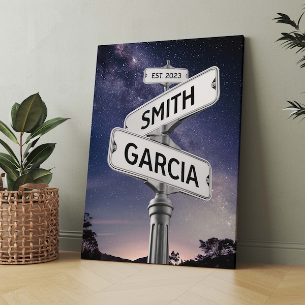 Custom Canvas Vintage Street Sign - Etsy