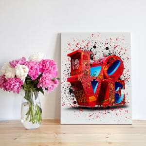 Love Sign Graffiti Style Wall Art, Inspirational Canvas and Poster Wall ...