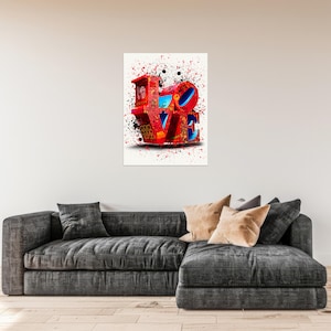 Love Sign Graffiti Style Wall Art, Inspirational Canvas and Poster Wall ...